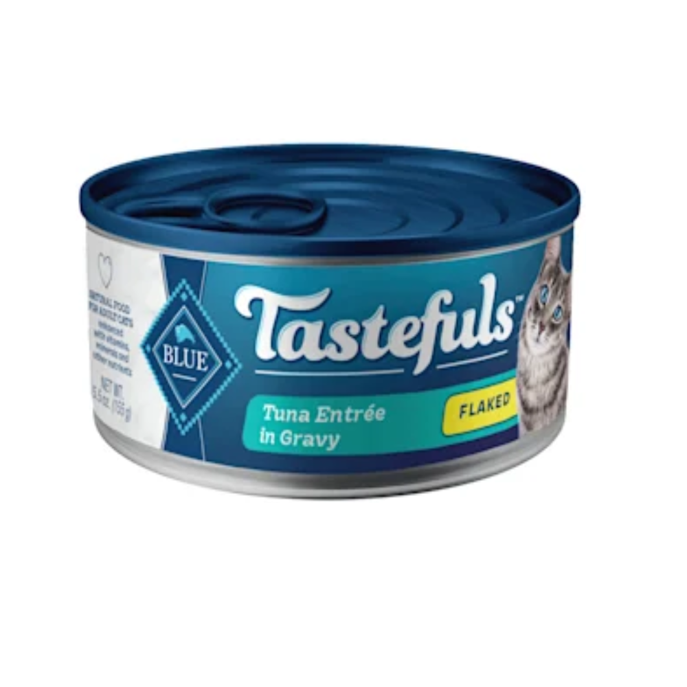 Blue Buffalo Tastefuls Adult Wet Cat Tuna Entrée in Gravy Flaked, 5.5 ...