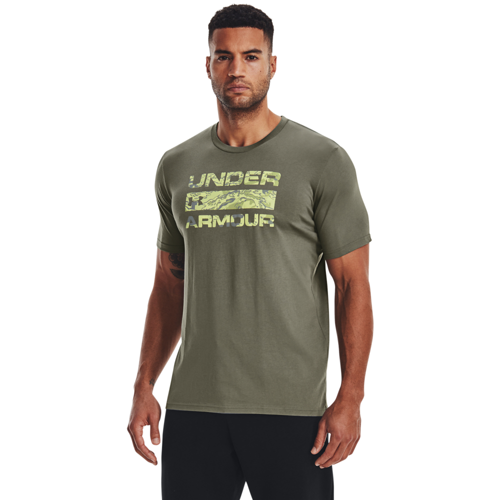 Under Armour Men's Stacked Logo Fill Short Sleeve Shirt, Marine Od ...