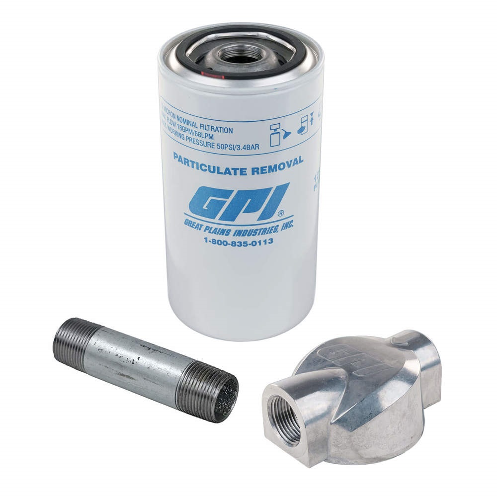 GPI 18 GPM, 10 Micron Particulate Filter Kit with 3/4\" NPT Aluminum ...