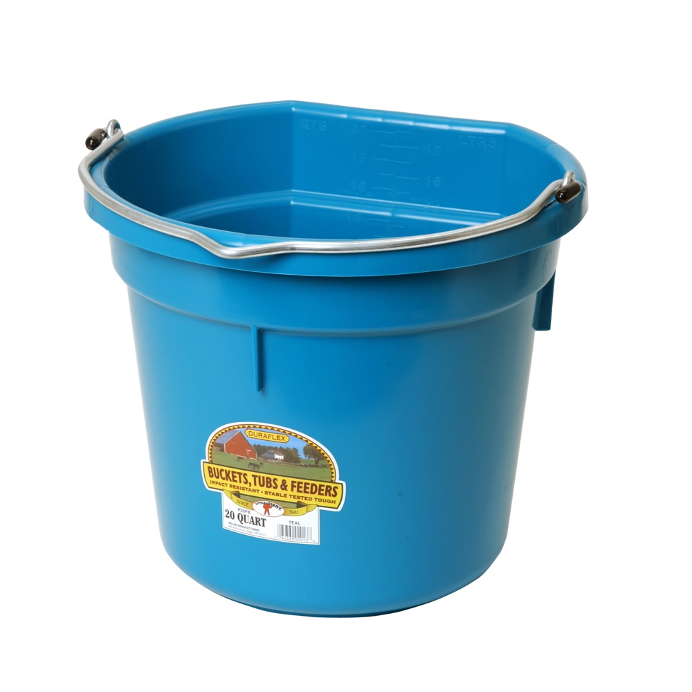 Little Giant Flat Back, 20 Quart Teal Bucket - P20FBTEAL6 | Rural King