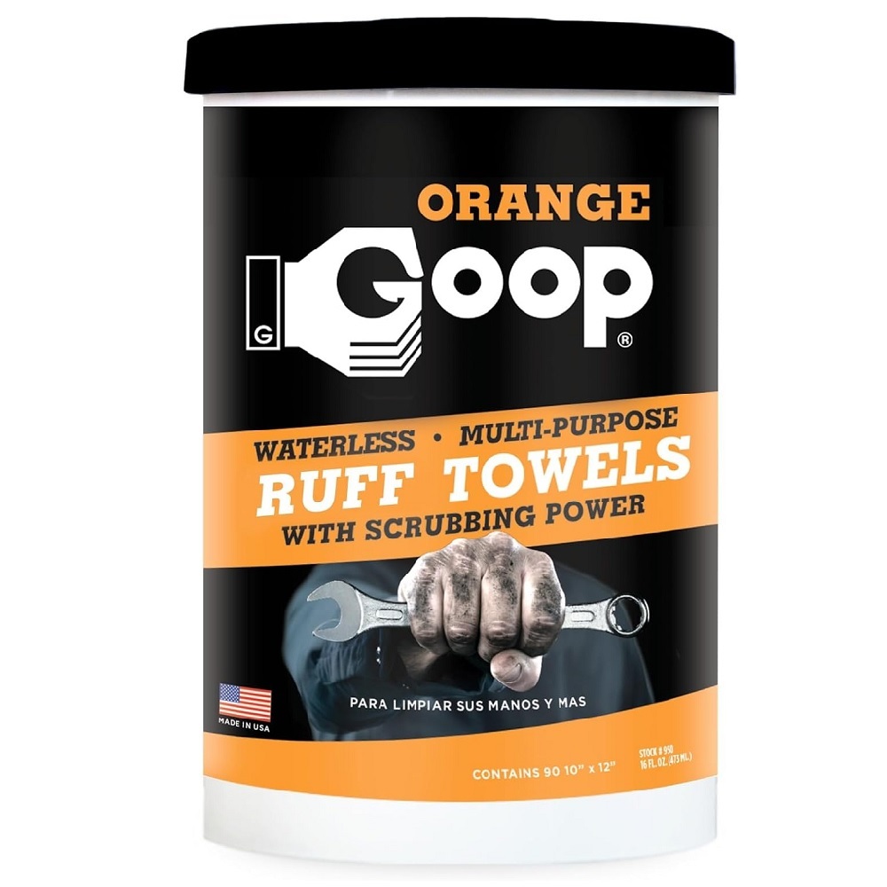 Orange Goop 10\" x 12\" Multi-Purpose Waterless Hand Cleaner Ruff ...