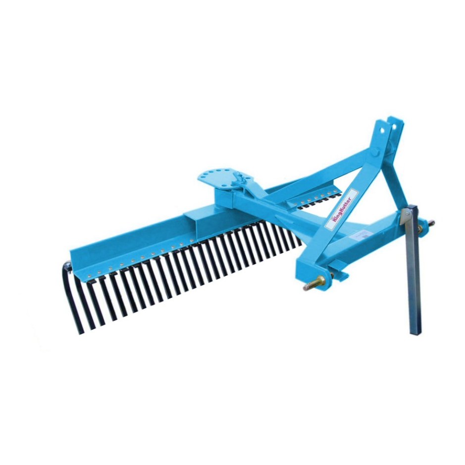 King Kutter 5' XB Yard Rake Square Tubing, Blue - TYR-60-BK | Rural King
