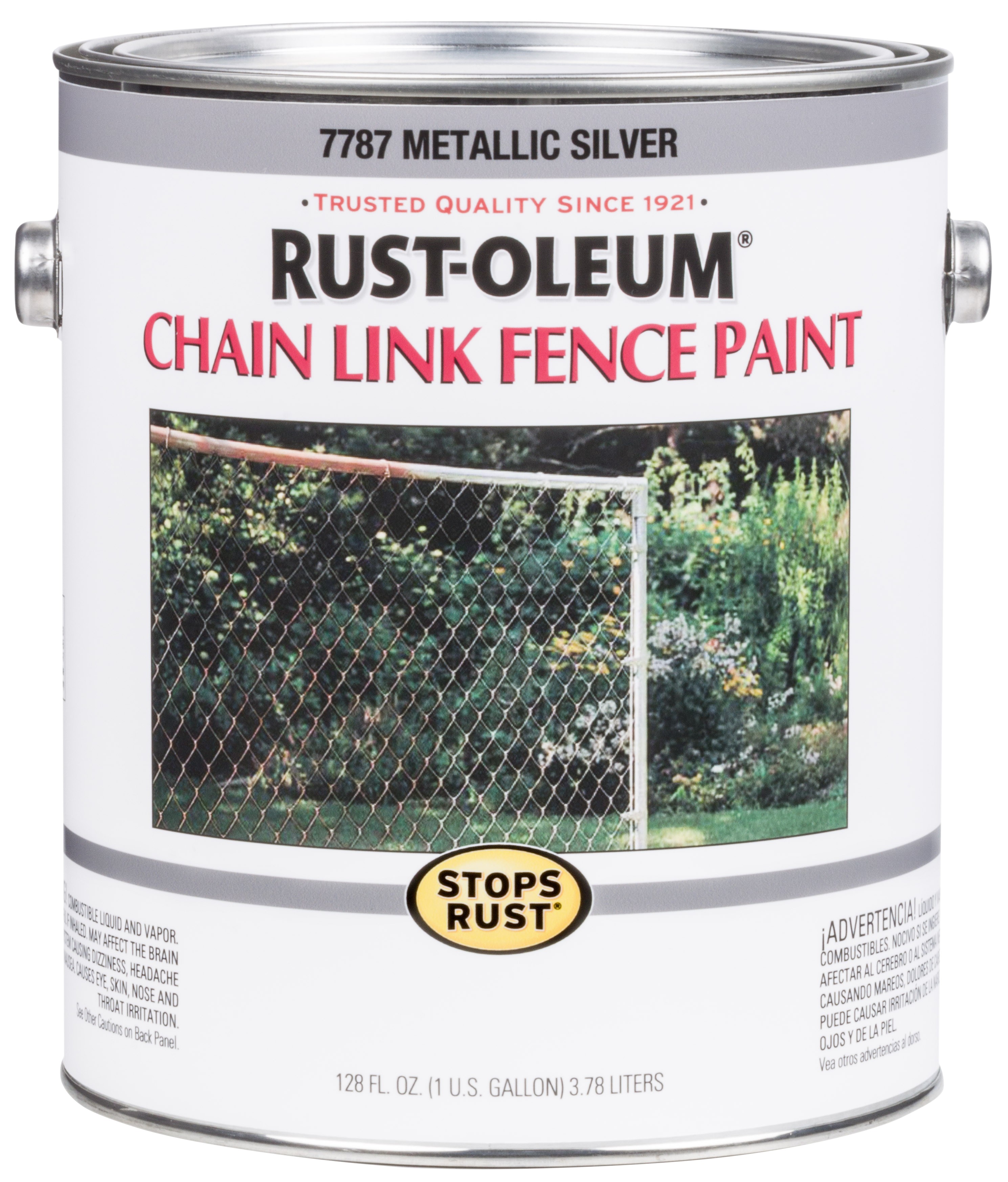 Rust-Oleum Chain Link Fence Paint Metallic Silver Gallon - 7787402 ...