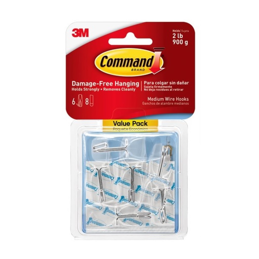 Command™ Medium Clear Wire Toggle Hook Value Pack - 17065CLR-VP | Rural King