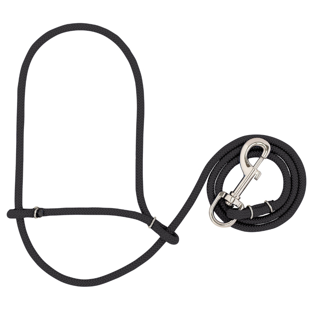 Weaver Leather Livestock Rope Sheep Halter 1/4 Inch Diameter Black - 35 ...
