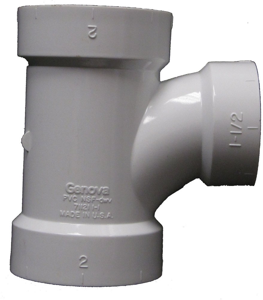 4 Inch x 4 Inch x 2 Inch PVC Sanitary Tee DWV FPV RT-442 - D401420BC ...