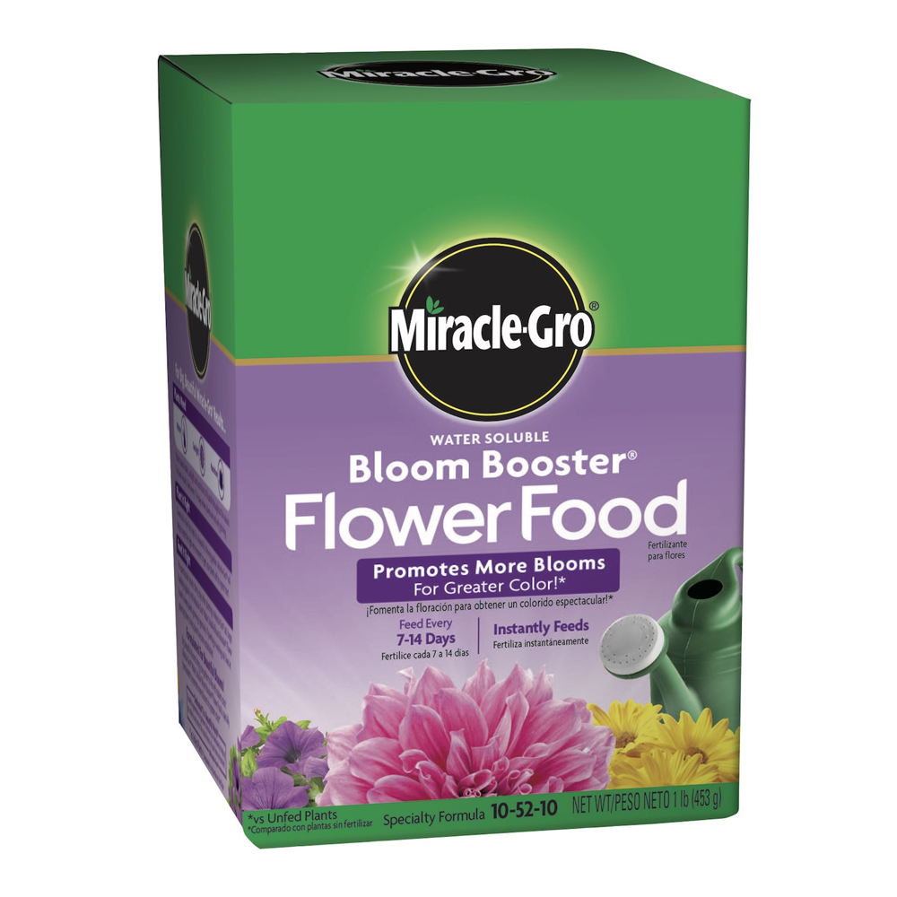 Miracle-Gro Water Soluble Bloom Booster Flower Food, 1 lb. - 1360011 ...